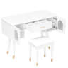 Corrigan Studio Elegant Vanity With Power Outlets, Ample Storage, And ...