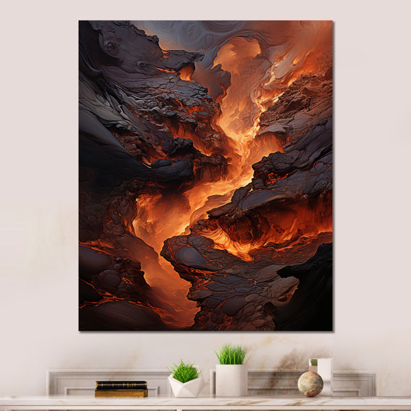 Ebern Designs " Molten Mocha Magic Lava I " | Wayfair