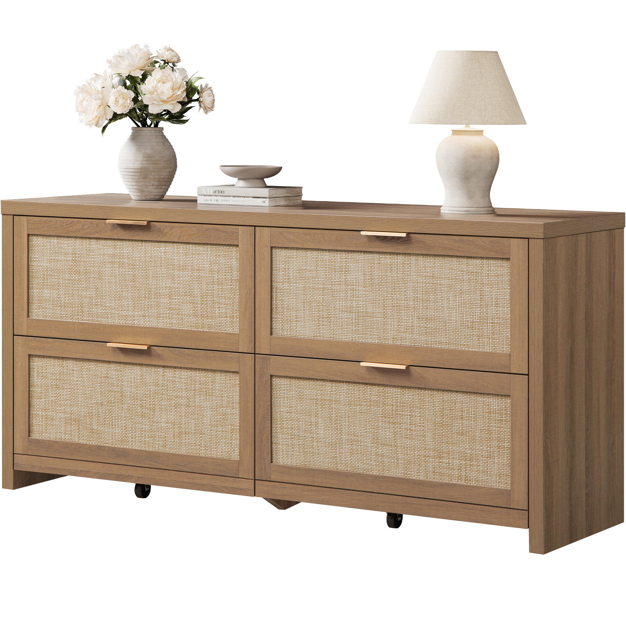 Bayou Breeze 60.83''W Boho 4-Drawer Dresser With Ample Storage ...