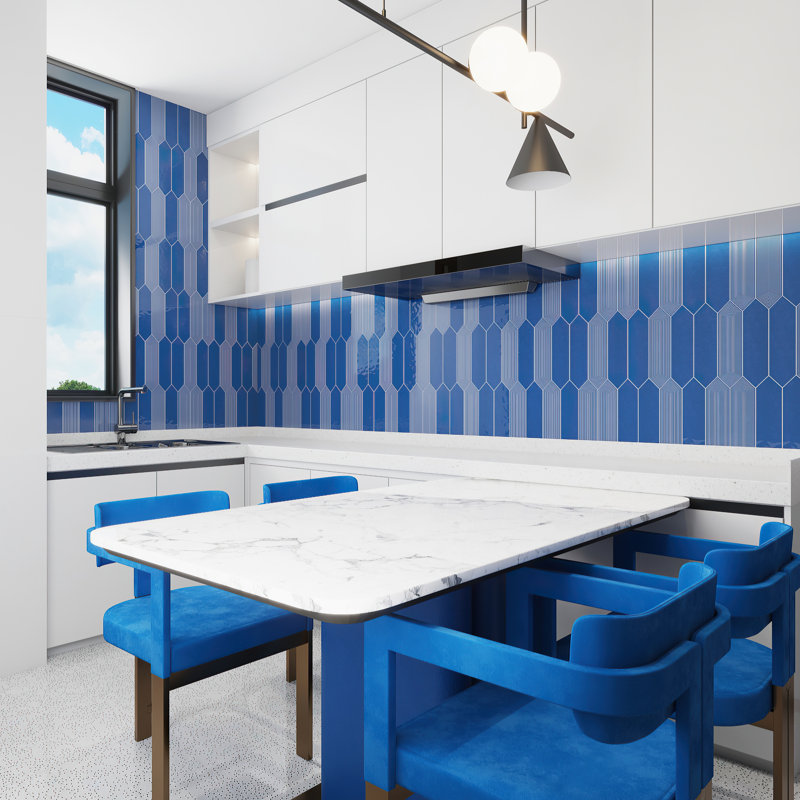 Giorbello Glazed Ceramic Picket Subway Tile 3" x 12"- Glossy | Wayfair