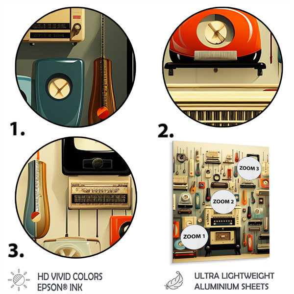 Lark Manor™ Nostalgic Jukebox Tunes 1 - Jukeboxes Metal Wall Art | Wayfair