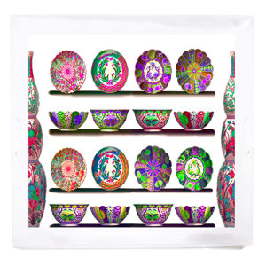 Nicolette Mayer Ceramic Menagerie Acrylic Square Decorative Tray | Perigold