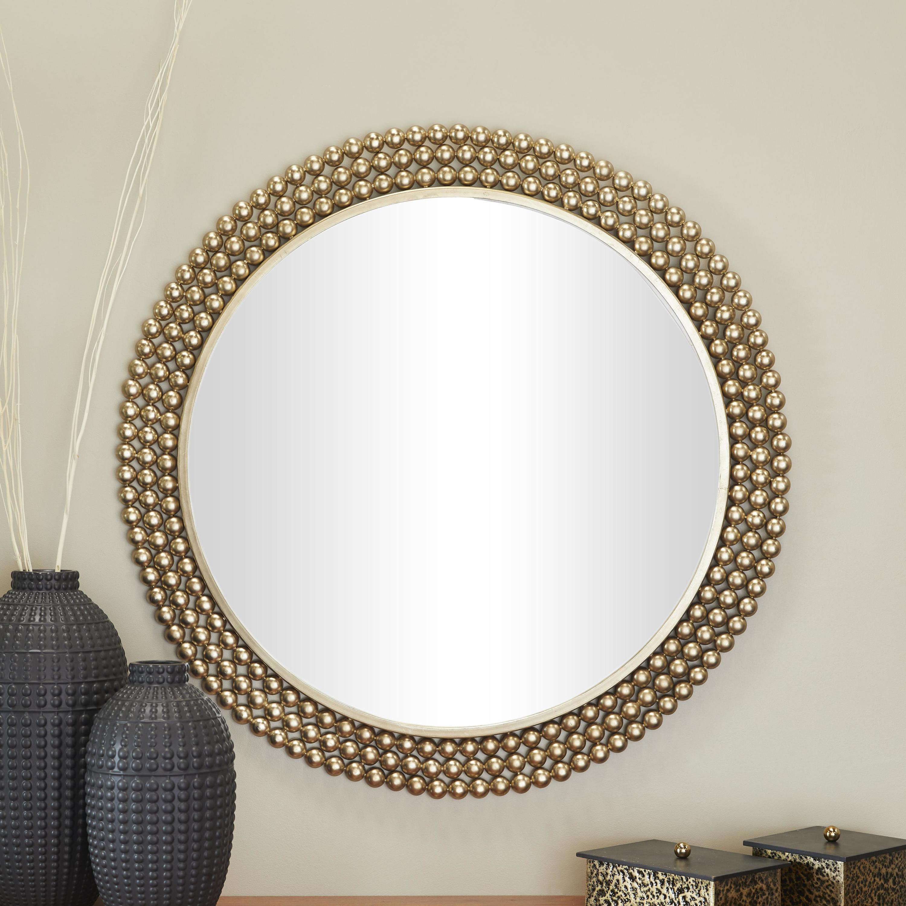 CosmoLiving by Cosmopolitan Metal Room Wall Mirror with Beaded ...