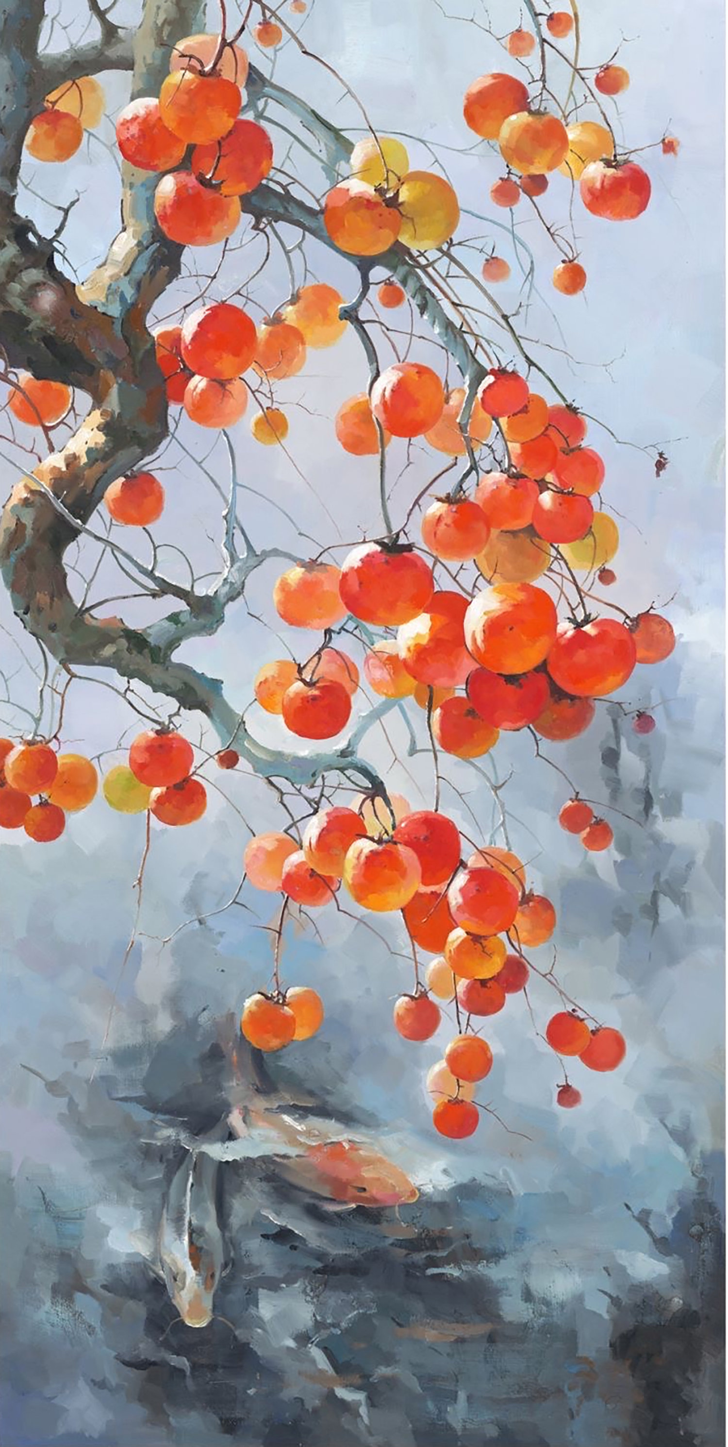 Platinum Art Group Golden Fish Under Persimmon Tree - Wayfair Canada