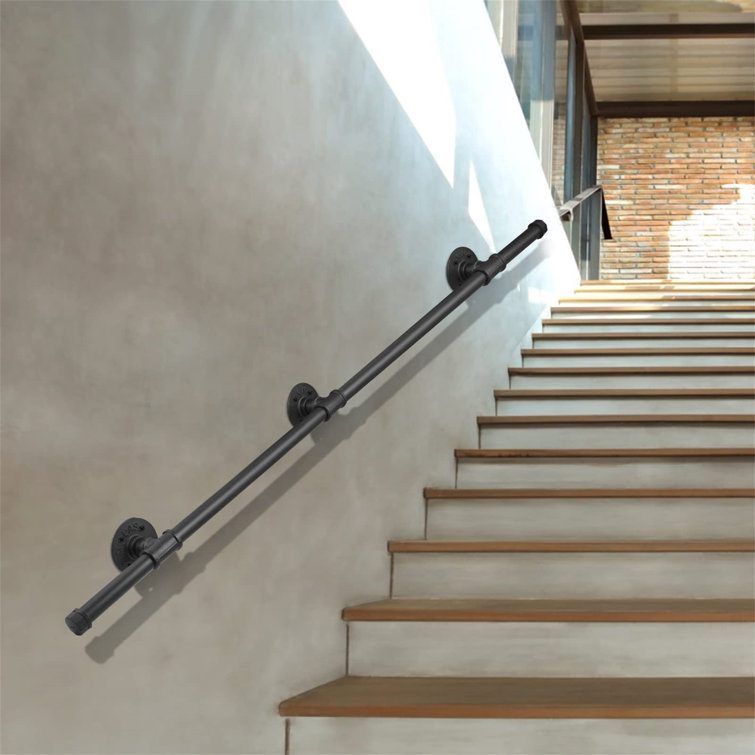 Williston Forge 2M Wall Mounted Handrail Safety Hand Rail Non-Slip ...