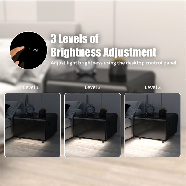 Livtab Smart End Table with Fridge and Built-In Outlets & Reviews | Wayfair