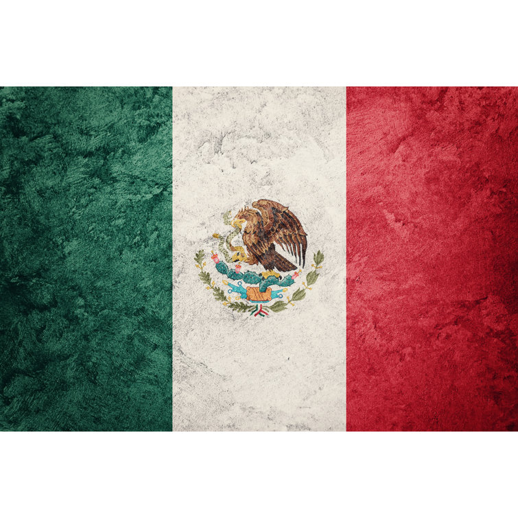 Highland Dunes Grunge Mexico Flag On Canvas Print | Wayfair