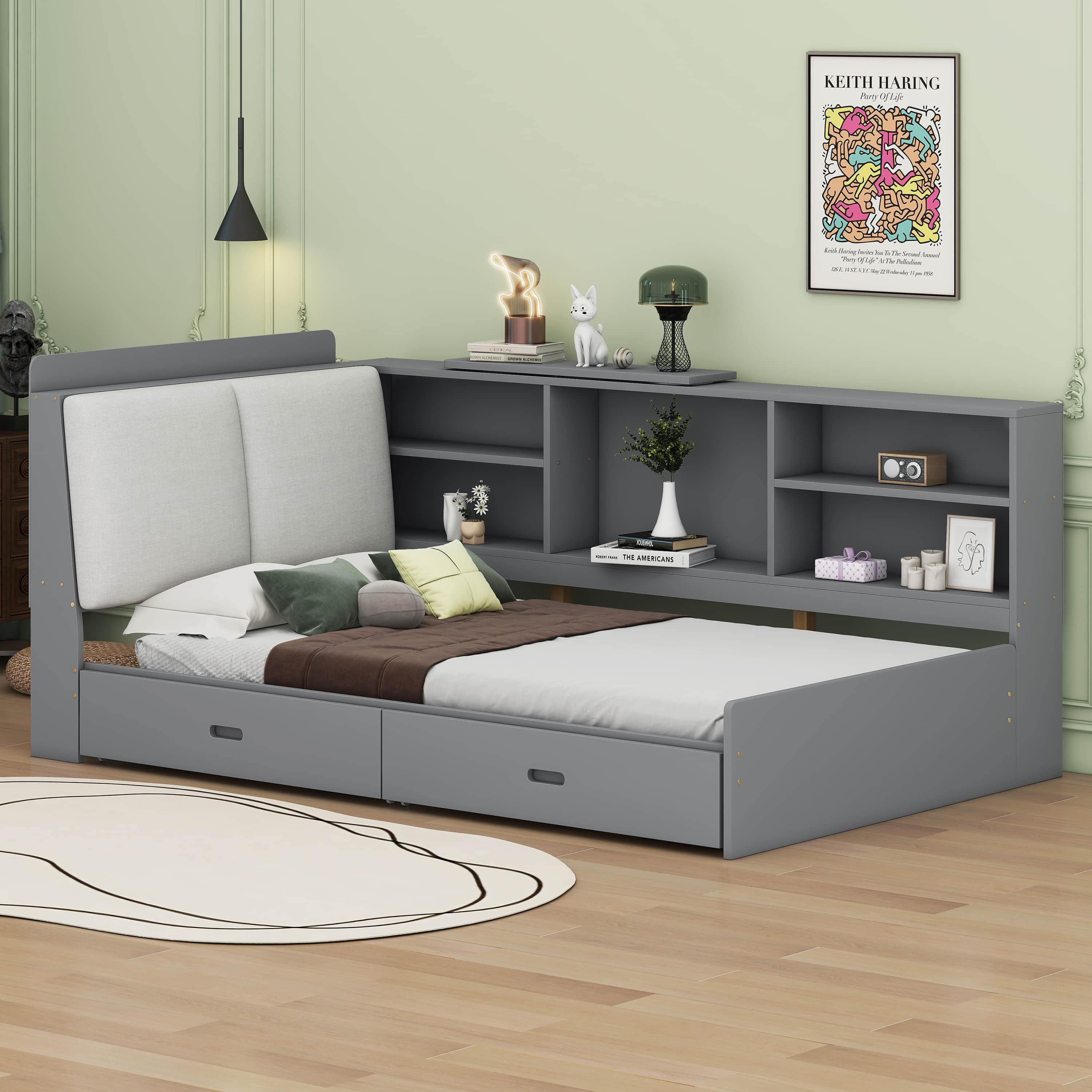Latitude Run® Makenly Wood Twin Size Platform Bed With Storage ...