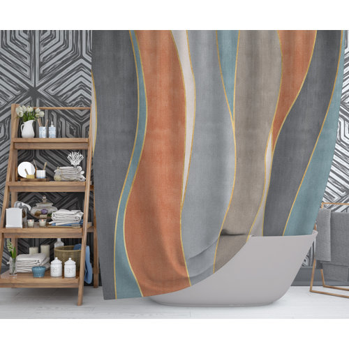 Abstract Shower Curtains & Shower Liners You'll Love | Wayfair