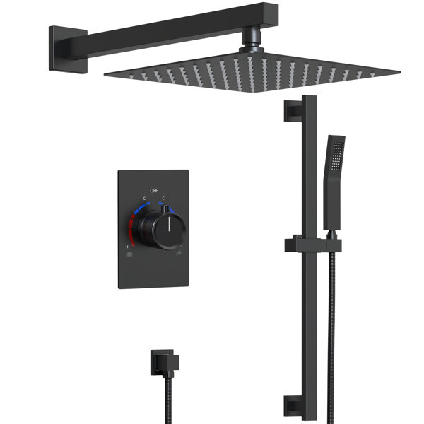 EVERSTEIN RainfallCascade 10" High-Pressure Balanced Shower System with ...