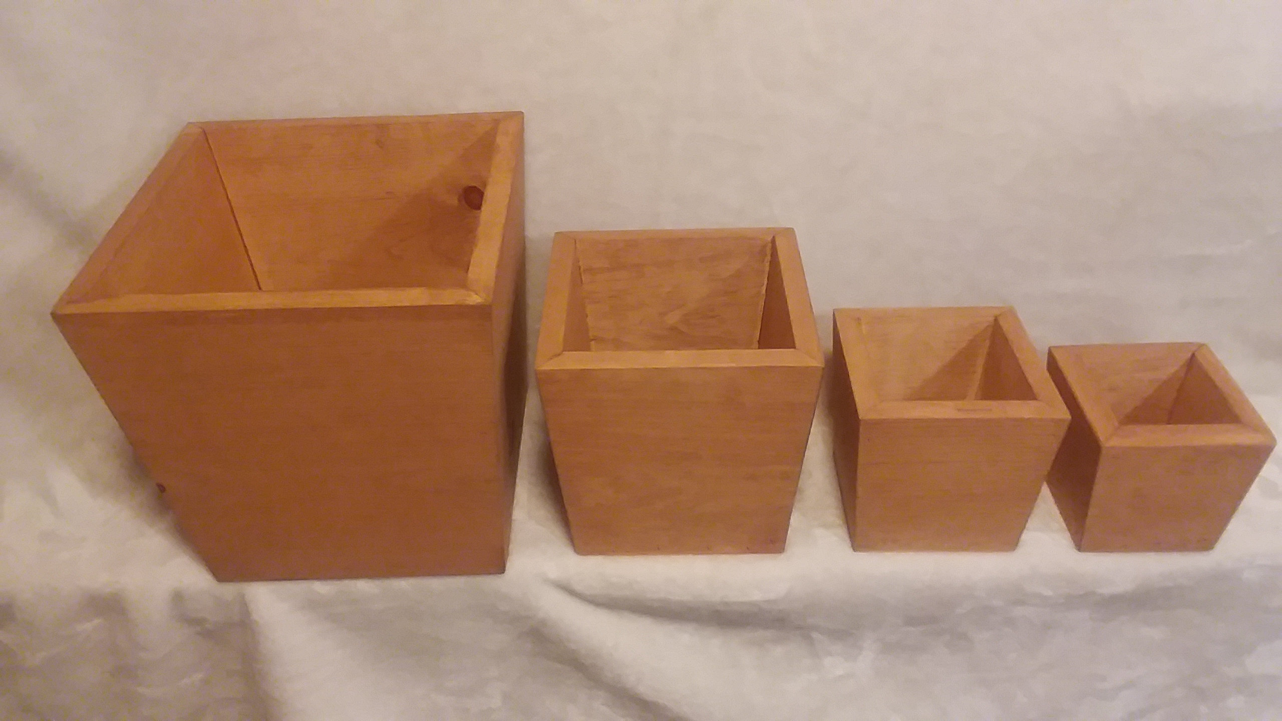 Loon Peak® 4-Piece Wood Pot Planter Set | Wayfair