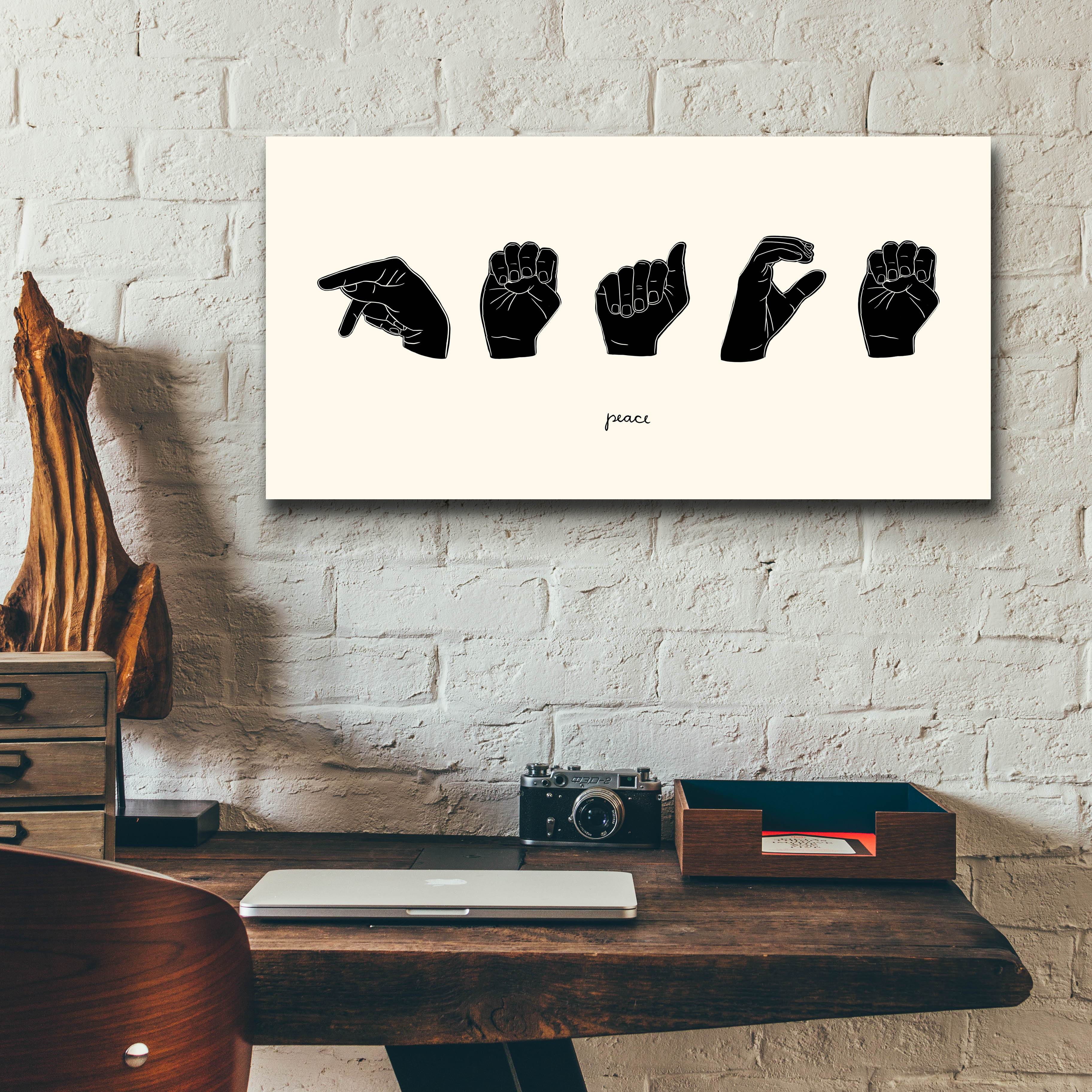 Latitude Run® 'Sign Language 5' by Emma Scarvey Acrylic Glass Wall Art ...