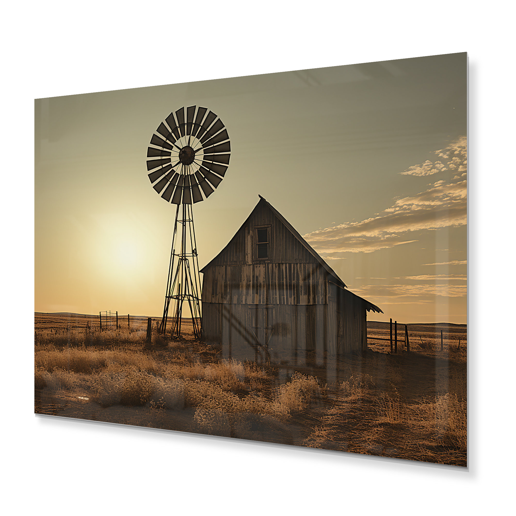 Winston Porter Wind Turbines Modern Energy - Landscapes Metal Wall ...