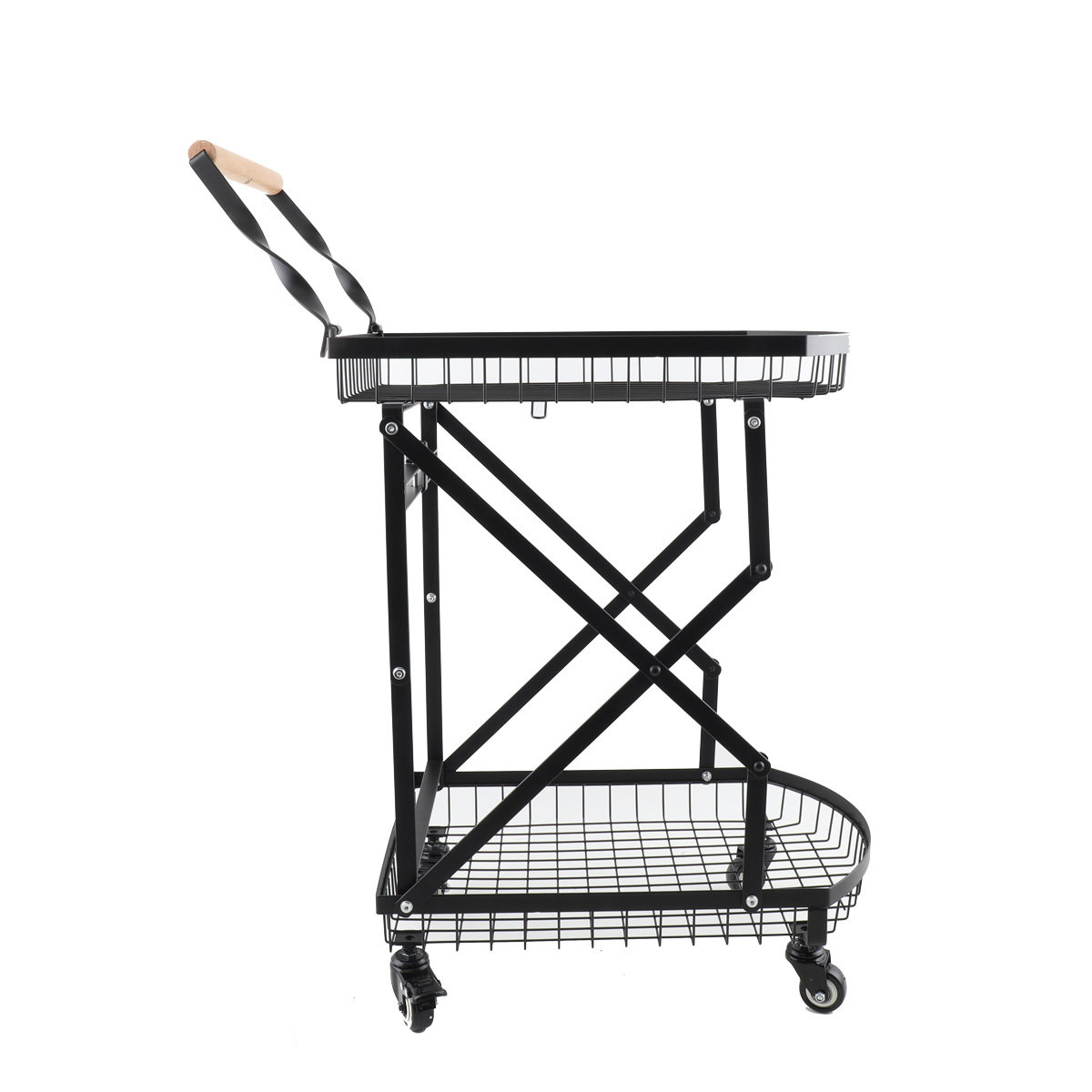 DOMINTY Multi-function Collapsible Utility Cart Utility Grocery Trolley ...