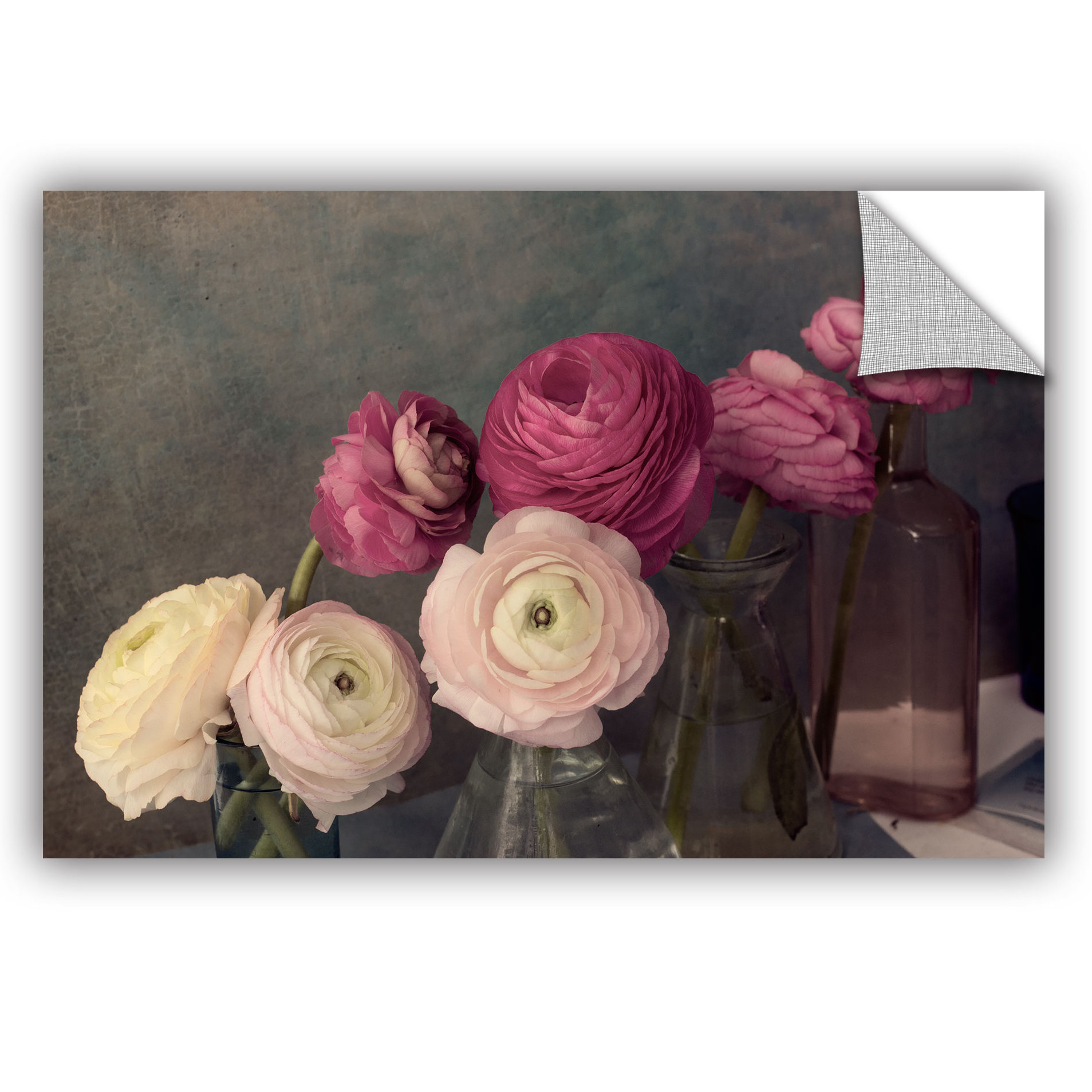 Lark Manor Akeema Baroque Ranunculus Removable Wall Decal | Wayfair