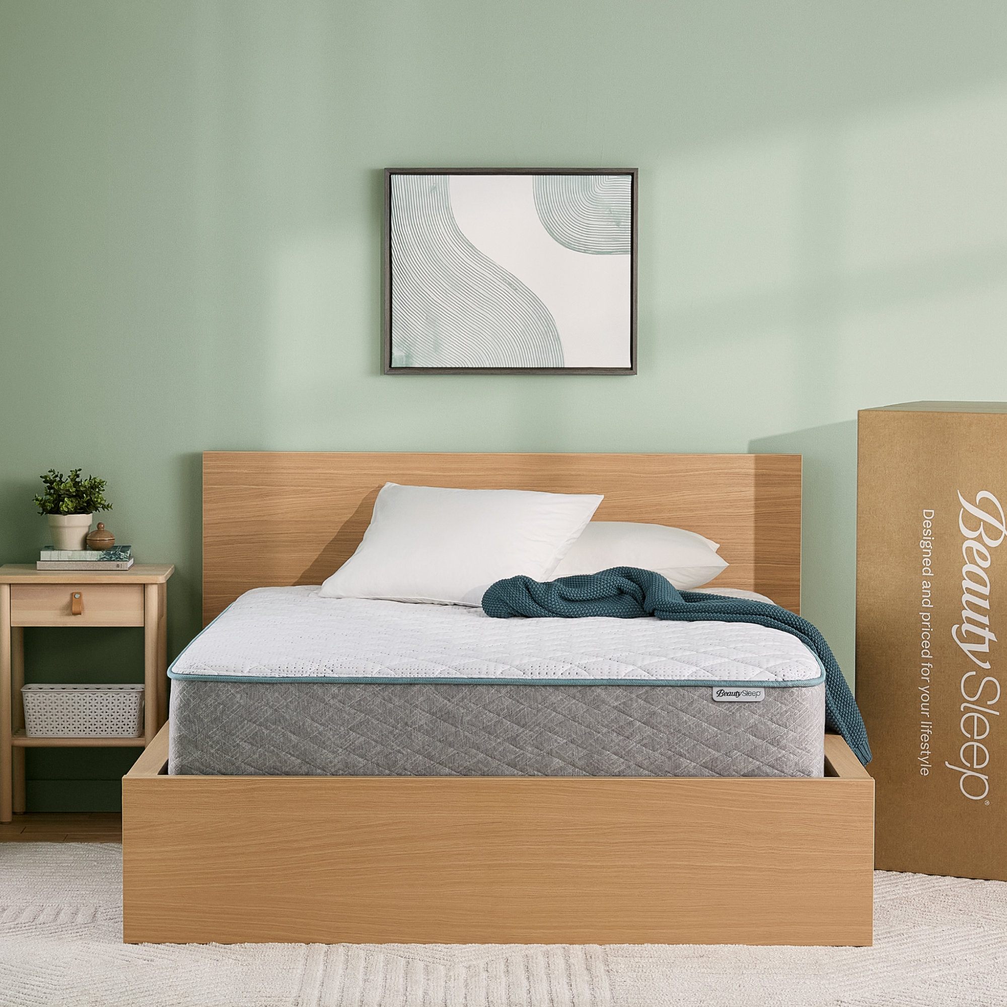 Beautyrest BeautySleep Slumber Time Medium 12" Hybrid Mattress in a Box ...