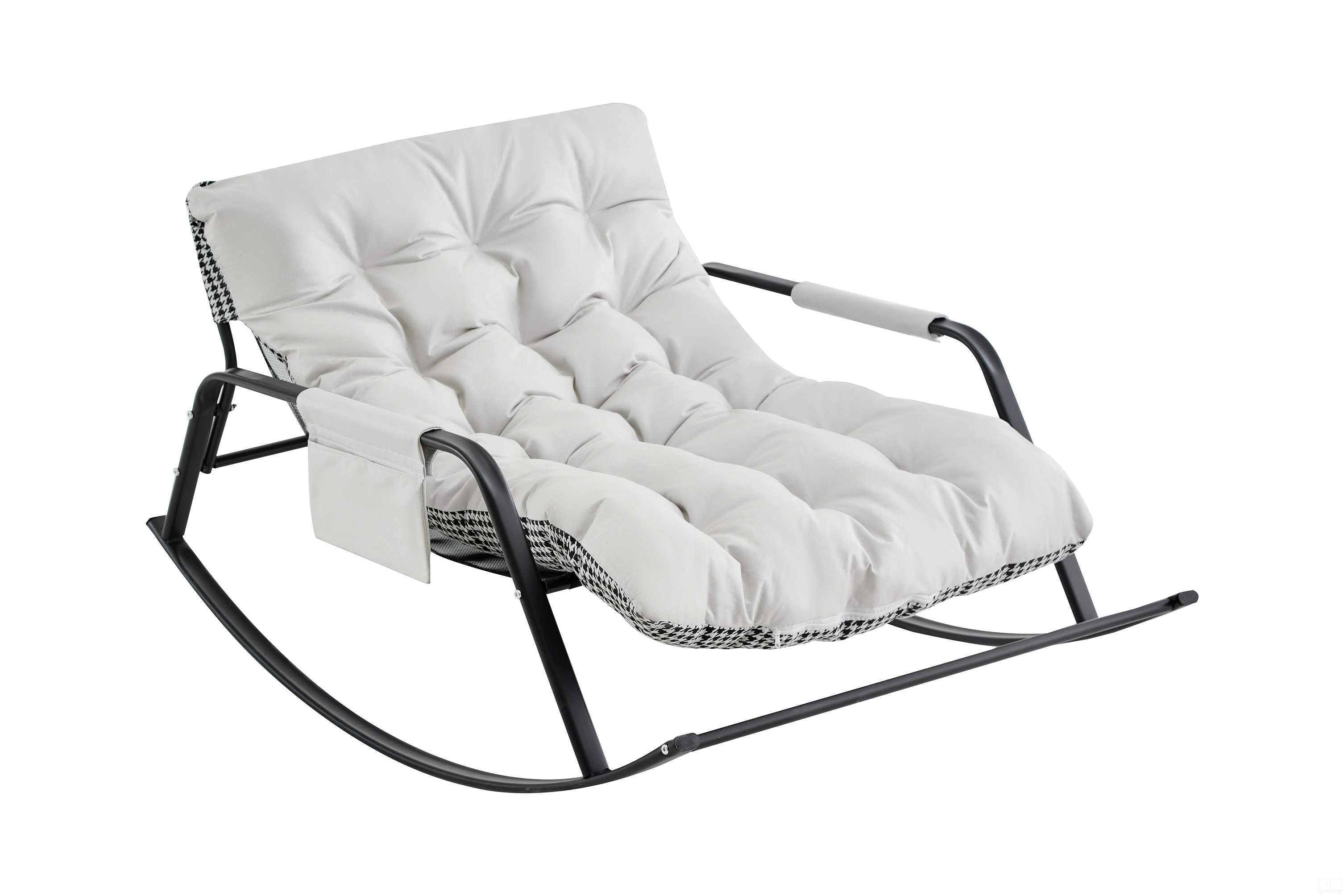 Latitude Run® Rocking Chair With Extra-Wide Technical Upholstered ...