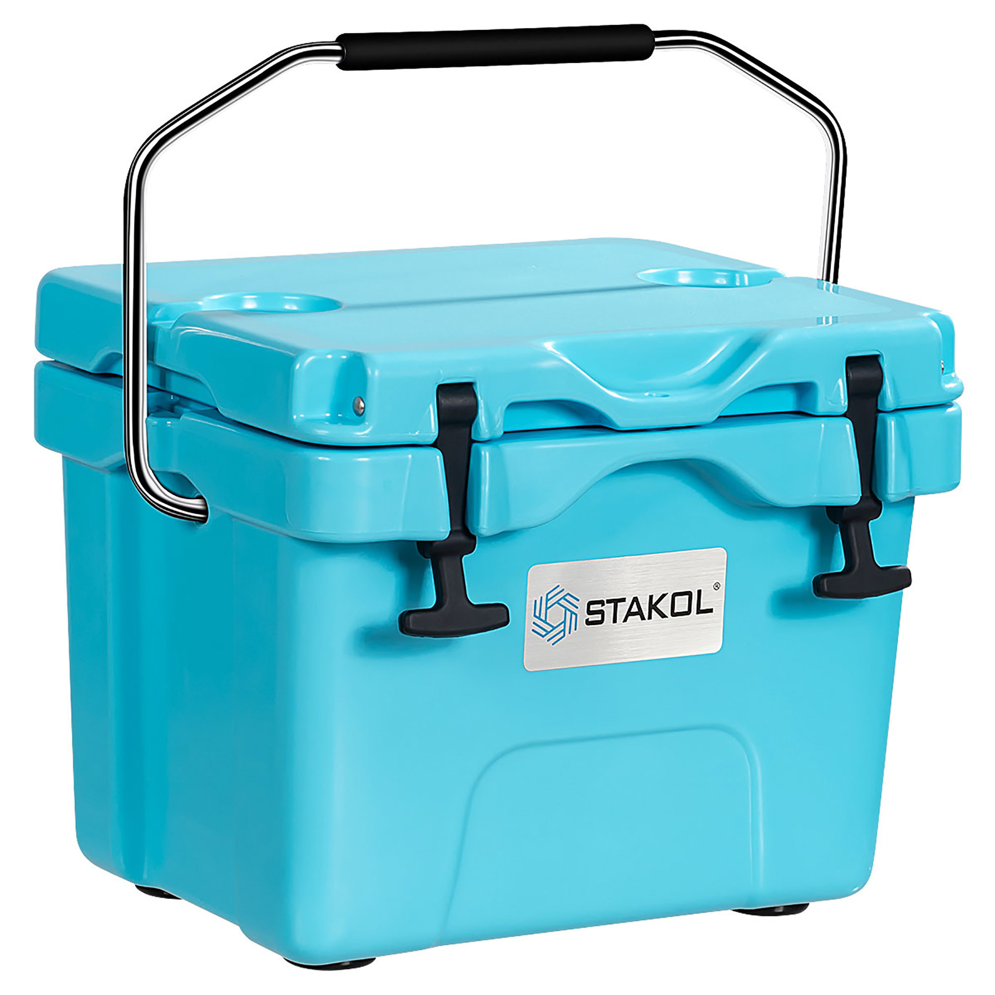 Costway 16 Quart Cooler Portable Ice Chest Leak-proof 24 Cans Ice ...