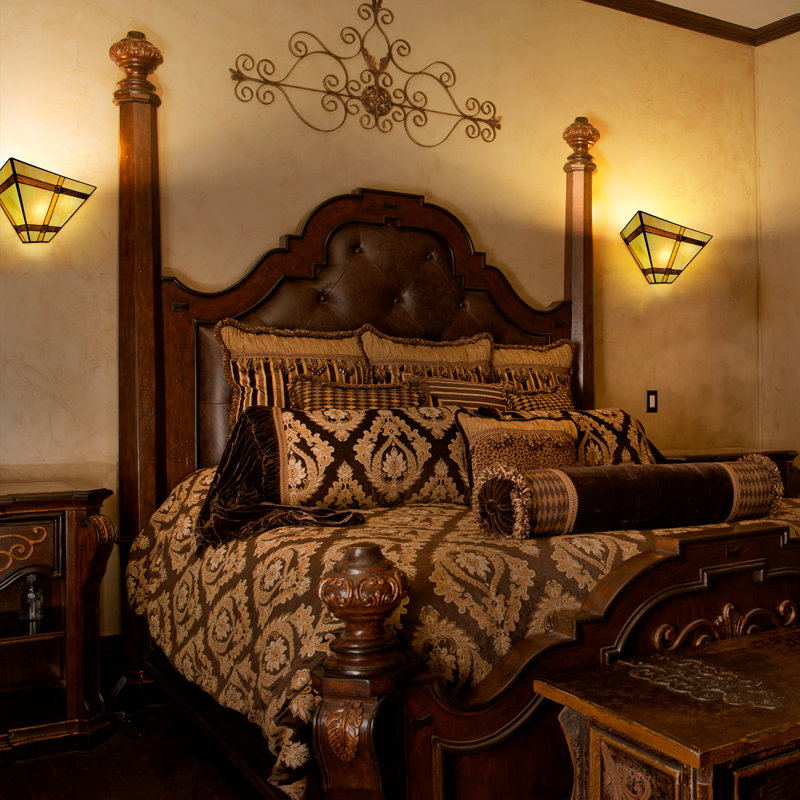 Union Rustic Tiffany Wall Sconce Lighting,Handcrafted Stained Glass ...