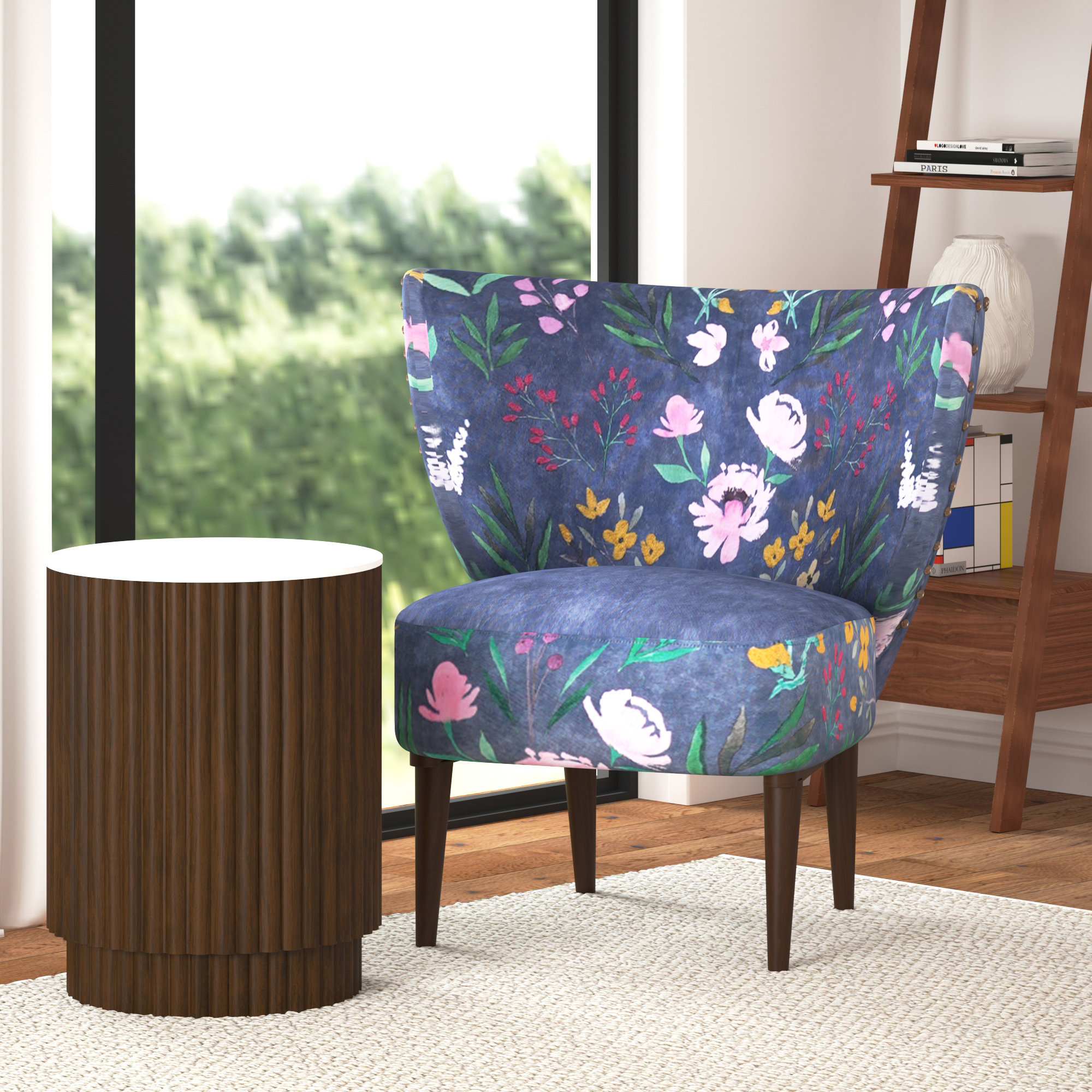 Lark Manor Jackilyn Farmhouse Floral Handmade Accent Chair - Wayfair Canada