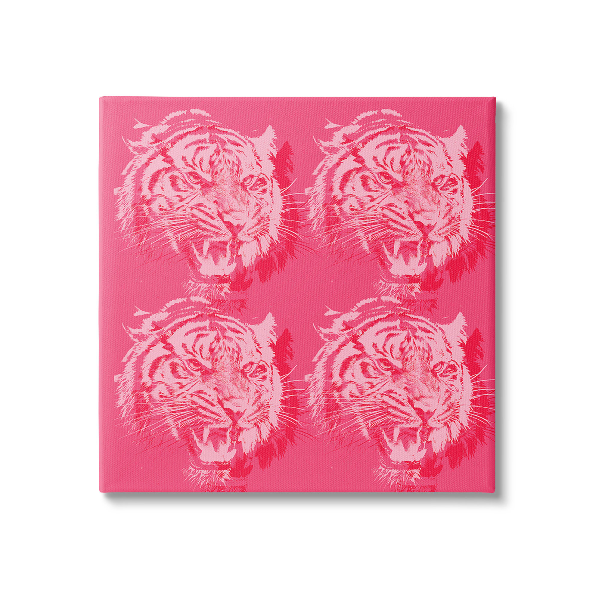 Bungalow Rose " Pink Roaring Tigers " by Lil' Rue on Canvas | Wayfair