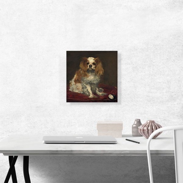 ARTCANVAS " A King Charles Spaniel 1866 " by Edouard Manet | Wayfair