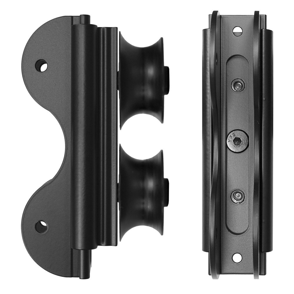 Quiet Glide Maple 8.06' 7-Step Wood Rolling Contemporary Wheel Ladder ...