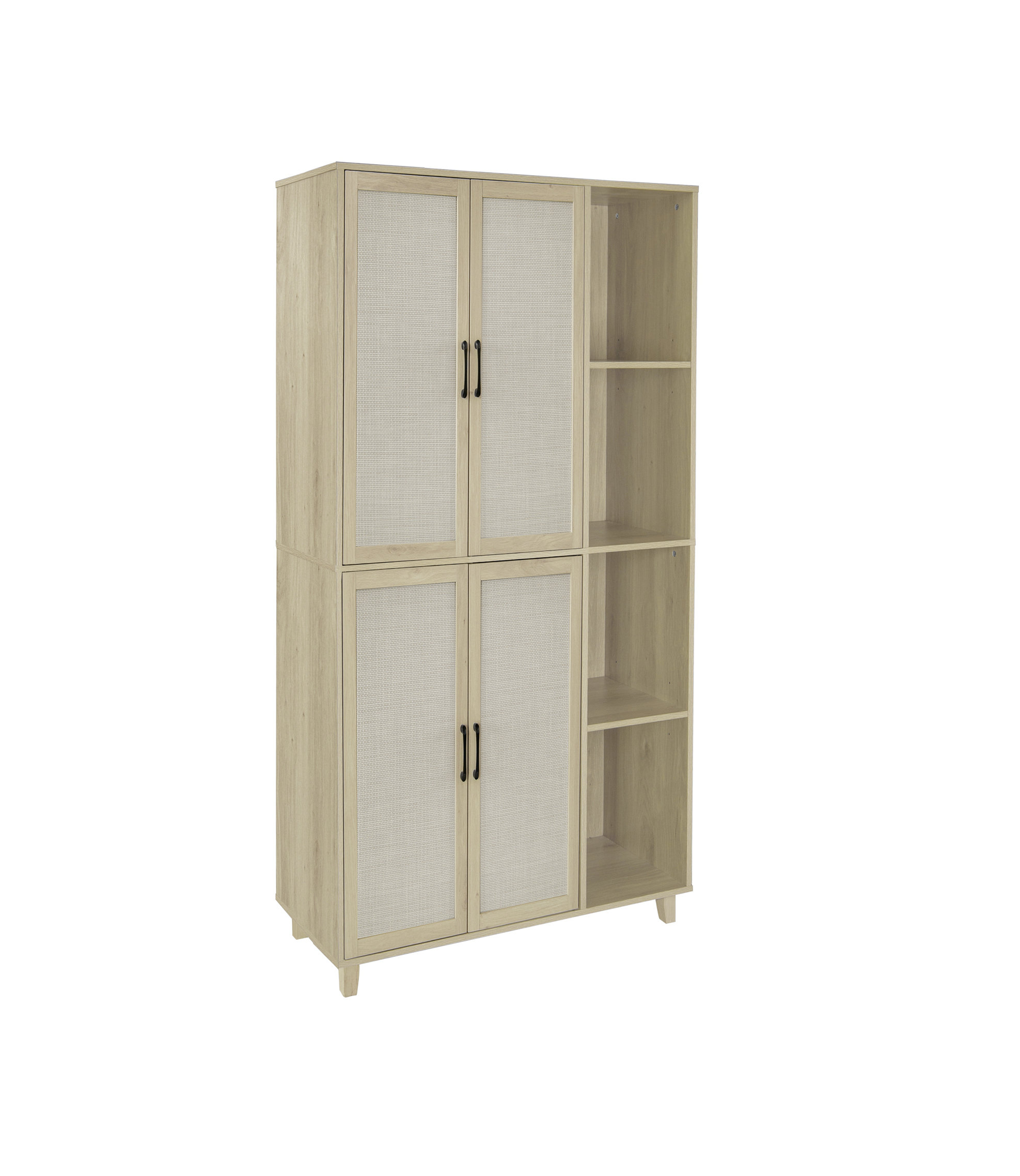 17 Stories 4 Door Cabinet with 4 Shelves with 4 Adjustable Inner ...