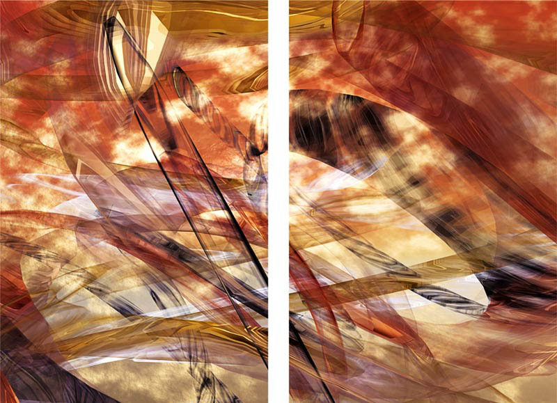 Menaul Fine Art 'Shards of Autumn Diptych' by Scott J. Menaul 2 Piece ...