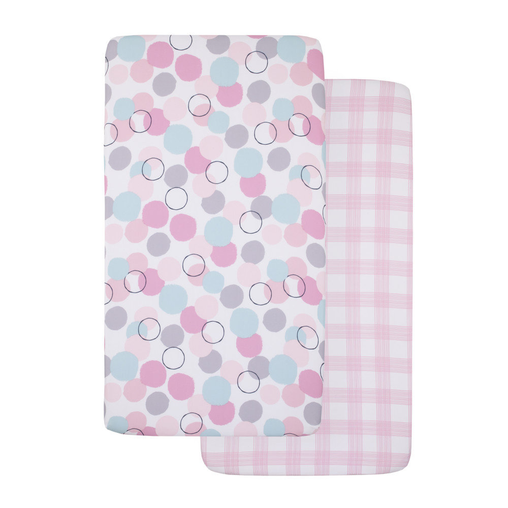 Isabelle & Max™ Douthett Raspberry Bubble Dot Fitted Crib Sheets | Wayfair