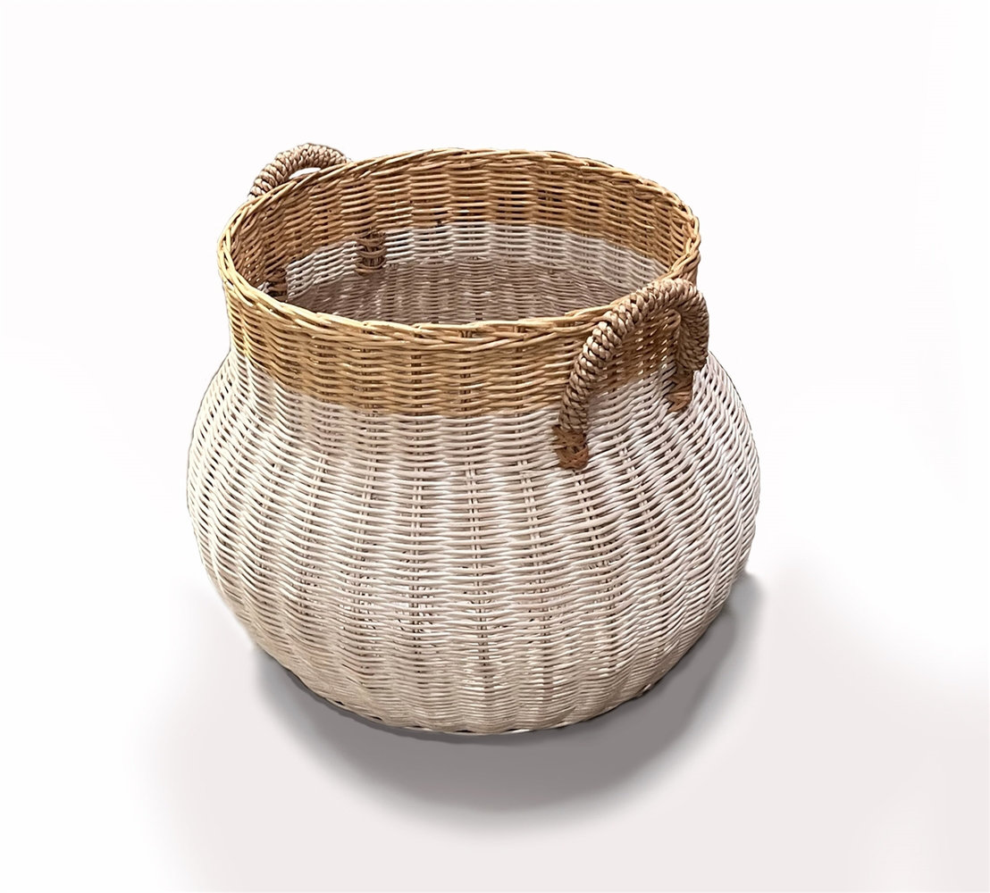 Matahari US Vintage Globular Basket Straw Handles | Wayfair