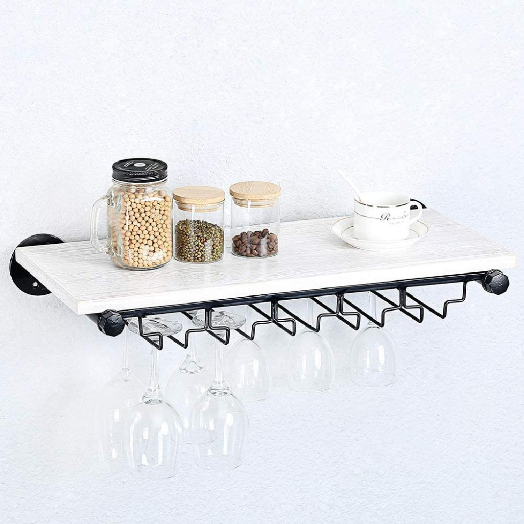 Gracie Oaks Liddie Wall Mounted Wine Bottle & Glass Rack - Wayfair Canada