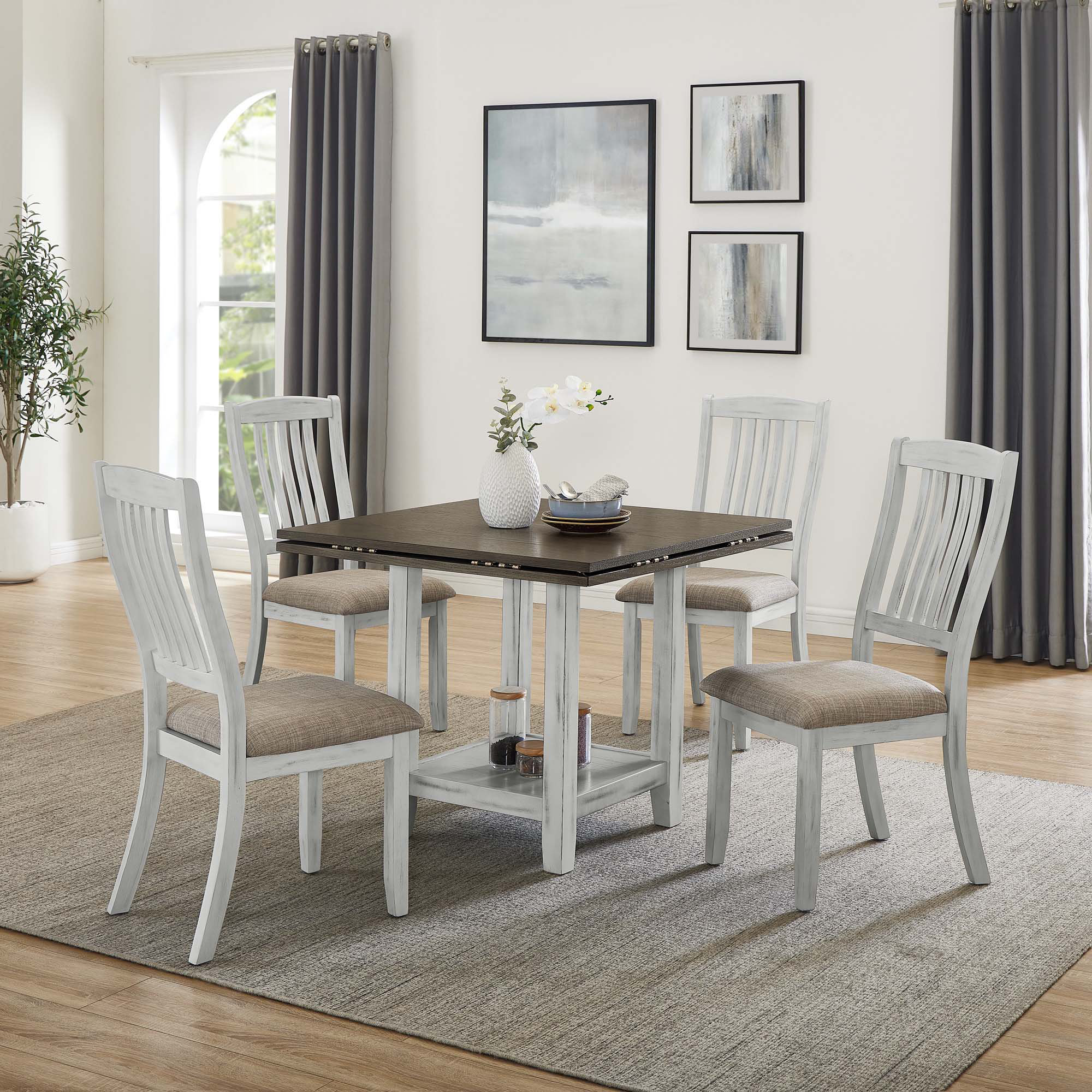 Gracie Oaks Multifunctional Expansion Folding Table,Can Sit 4 People ...