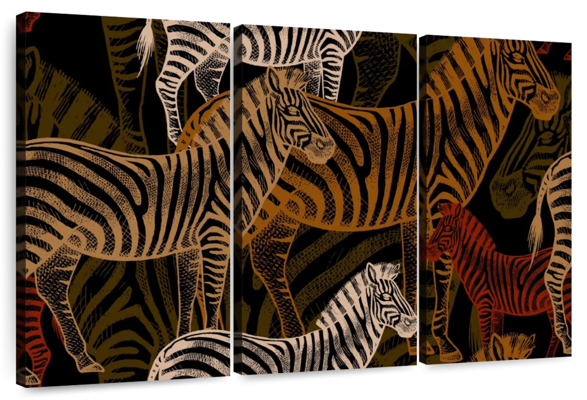 Ebern Designs Brampt African Zebras Pattern | Wayfair
