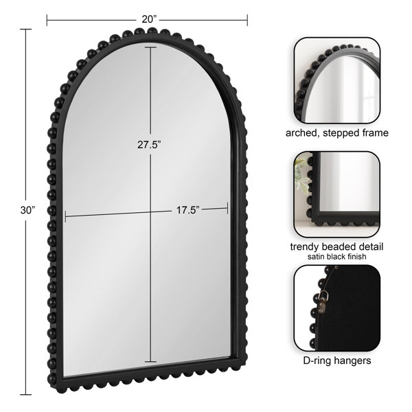 Dakota Fields Wooden Beaded Arch Mirror | Wayfair