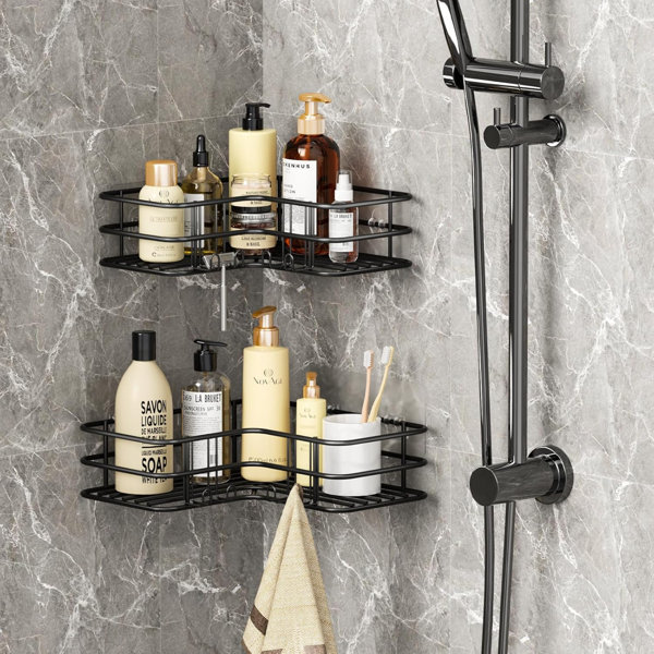 Belfry Bathroom Corner Shower Caddy, No Drilling Bathroom Shelf ...