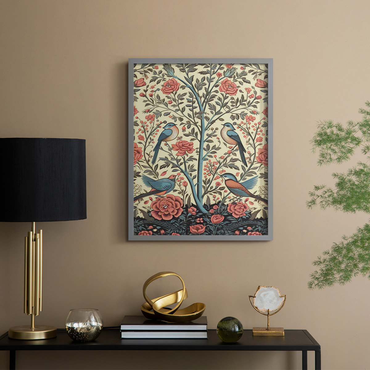 Astoria Grand Vintage Abstract Print III Framed Print - Solid Wood ...