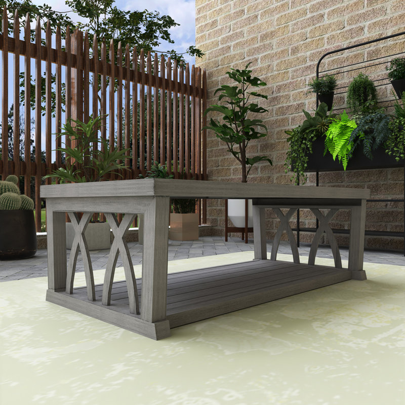 Gracie Oaks 46 In. W Rectangular Outdoor Patio Table | Wayfair