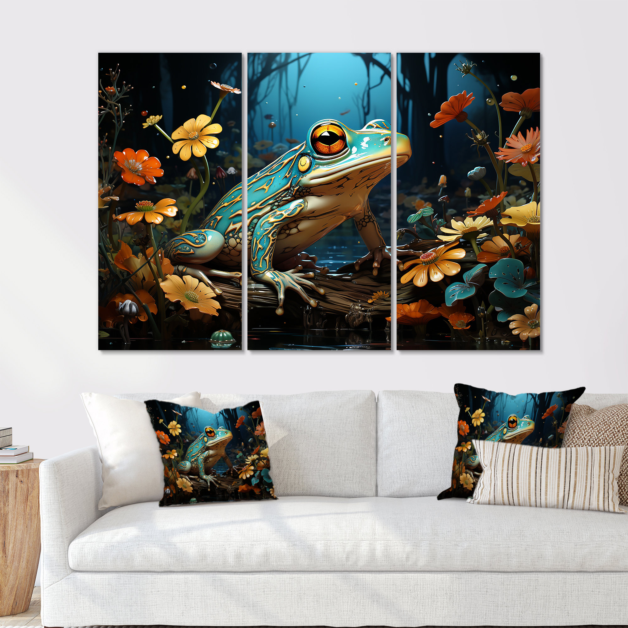 Bay Isle Home™ Abstract Representation Of Green Frog - Frogs & Toads ...