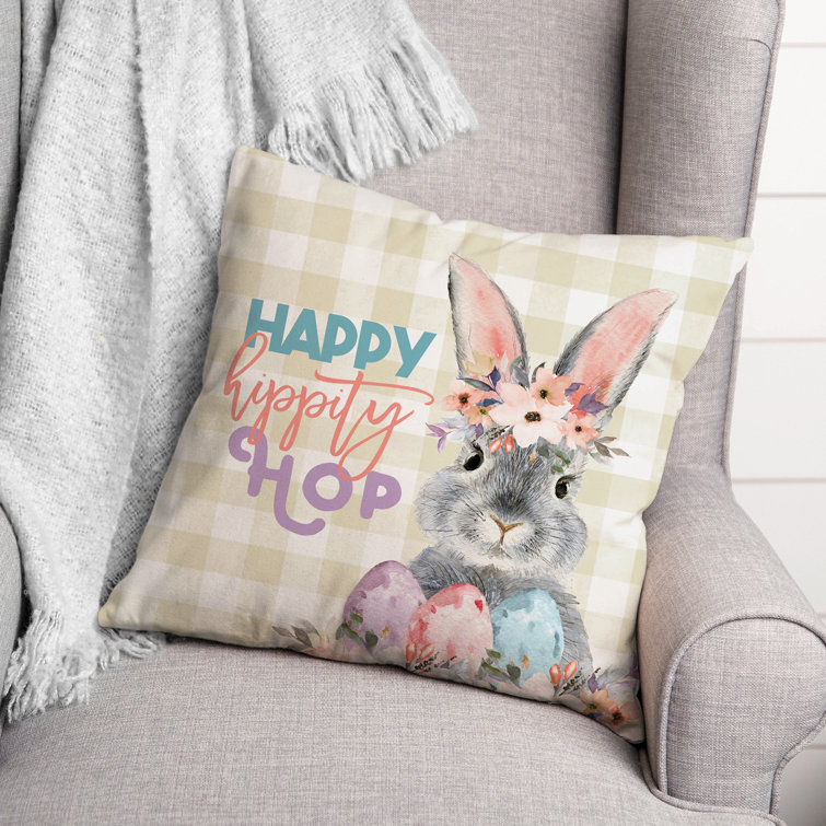 August Grove® Happy Hippity Hop Outdoor Throw Pillow - Wayfair Canada