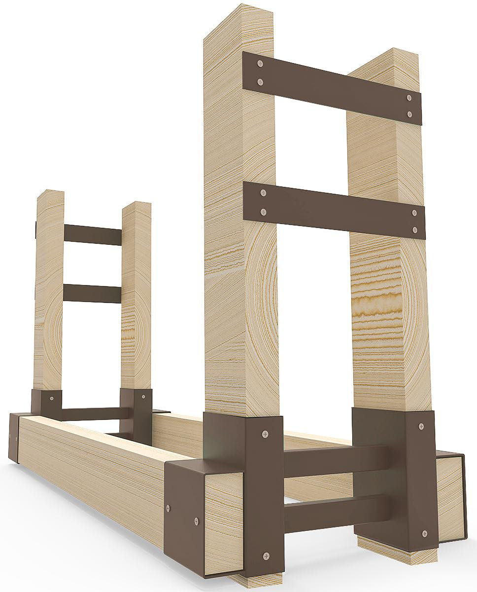 Latitude Run® Outdoor Firewood Rack Bracket Kit With 4 Support Bars For ...