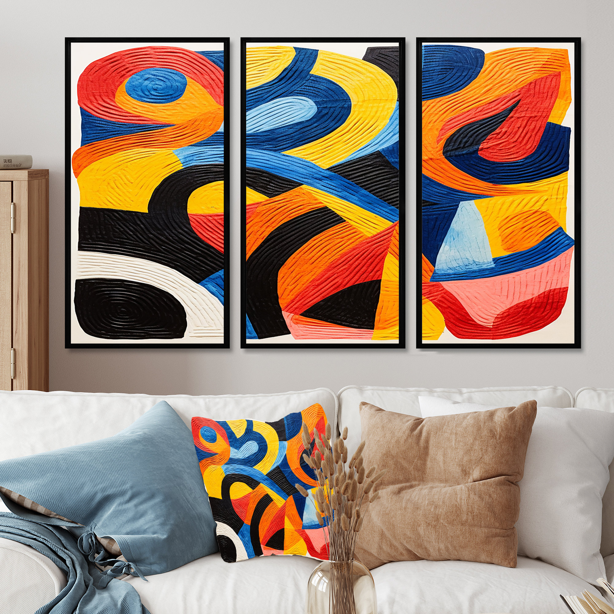 Ivy Bronx Essence Of Color Colorfields Primary Colors - Geometric Wall ...