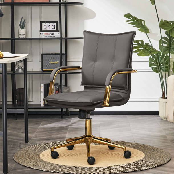 Mercer41 Ewyn Metal Base Executive Desk & Reviews | Wayfair