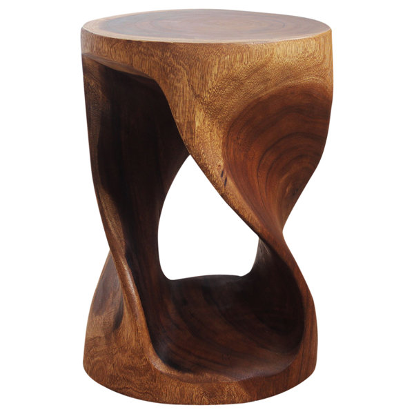 Millwood Pines Solid Wood Drum End Table & Reviews | Wayfair