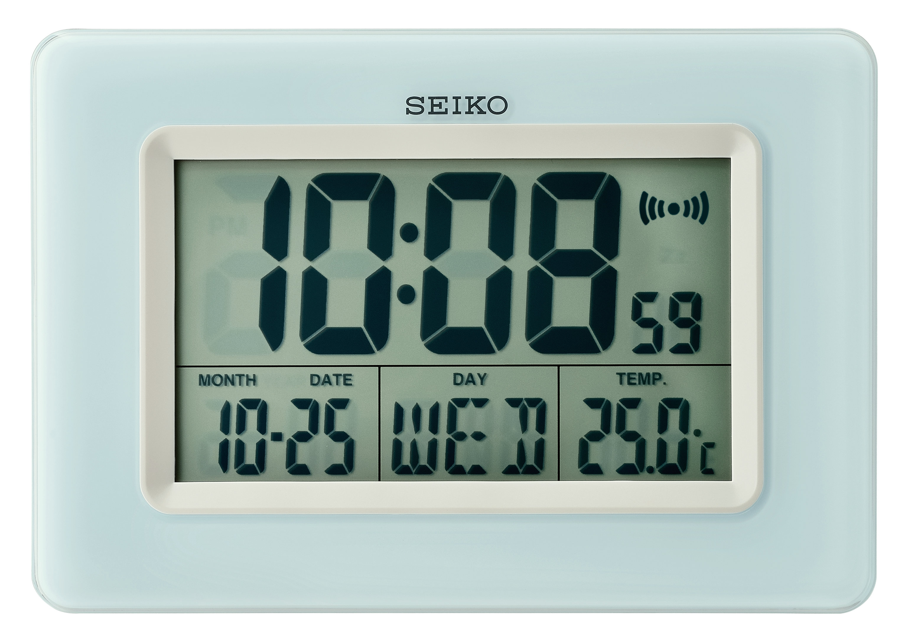 Seiko Digital Quartz Alarm Tabletop Clock in Blue | Wayfair