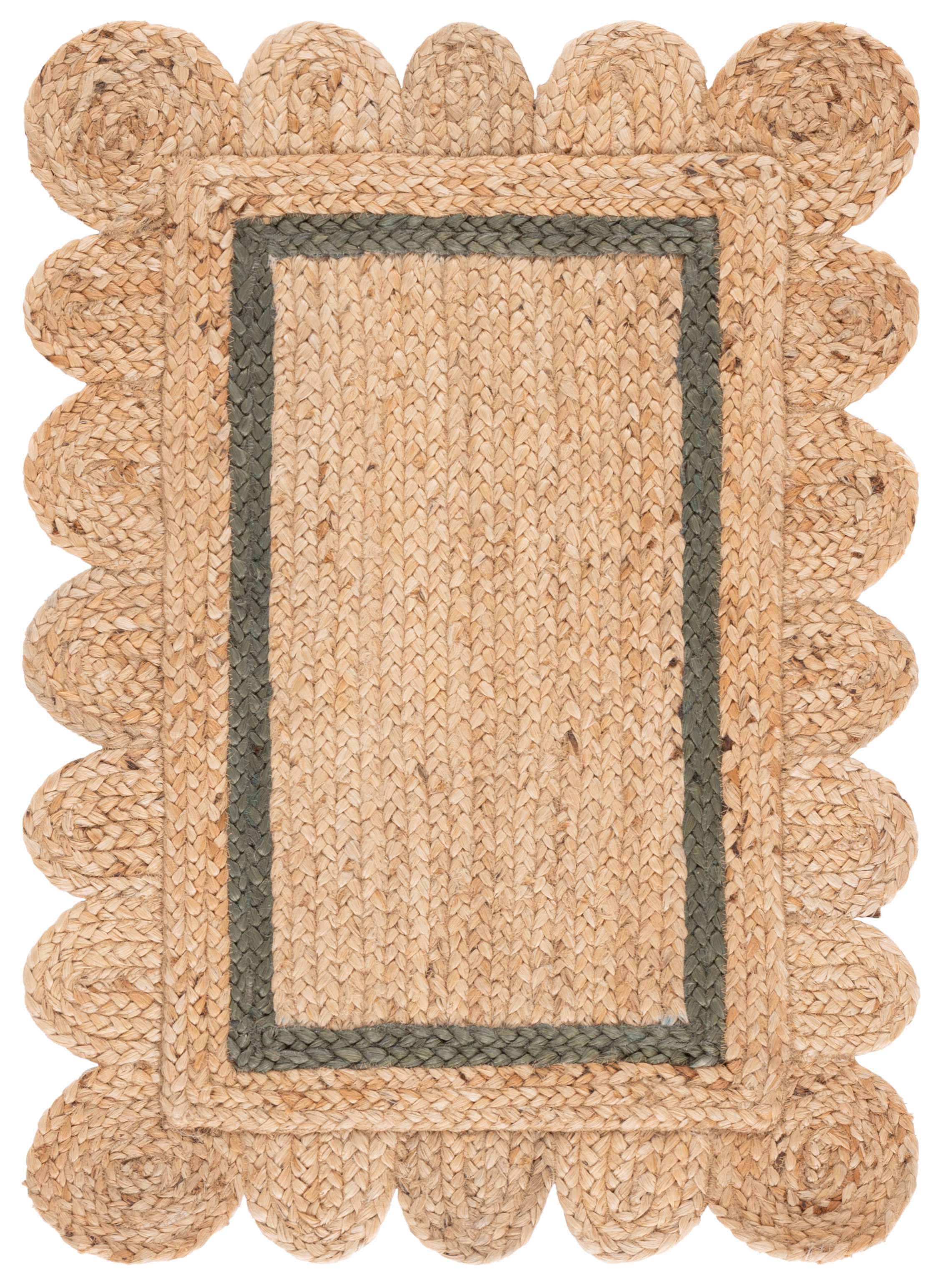 Gracie Oaks Natural Fiber 896 Hand Woven Jute Pile Geometric Rug | Wayfair