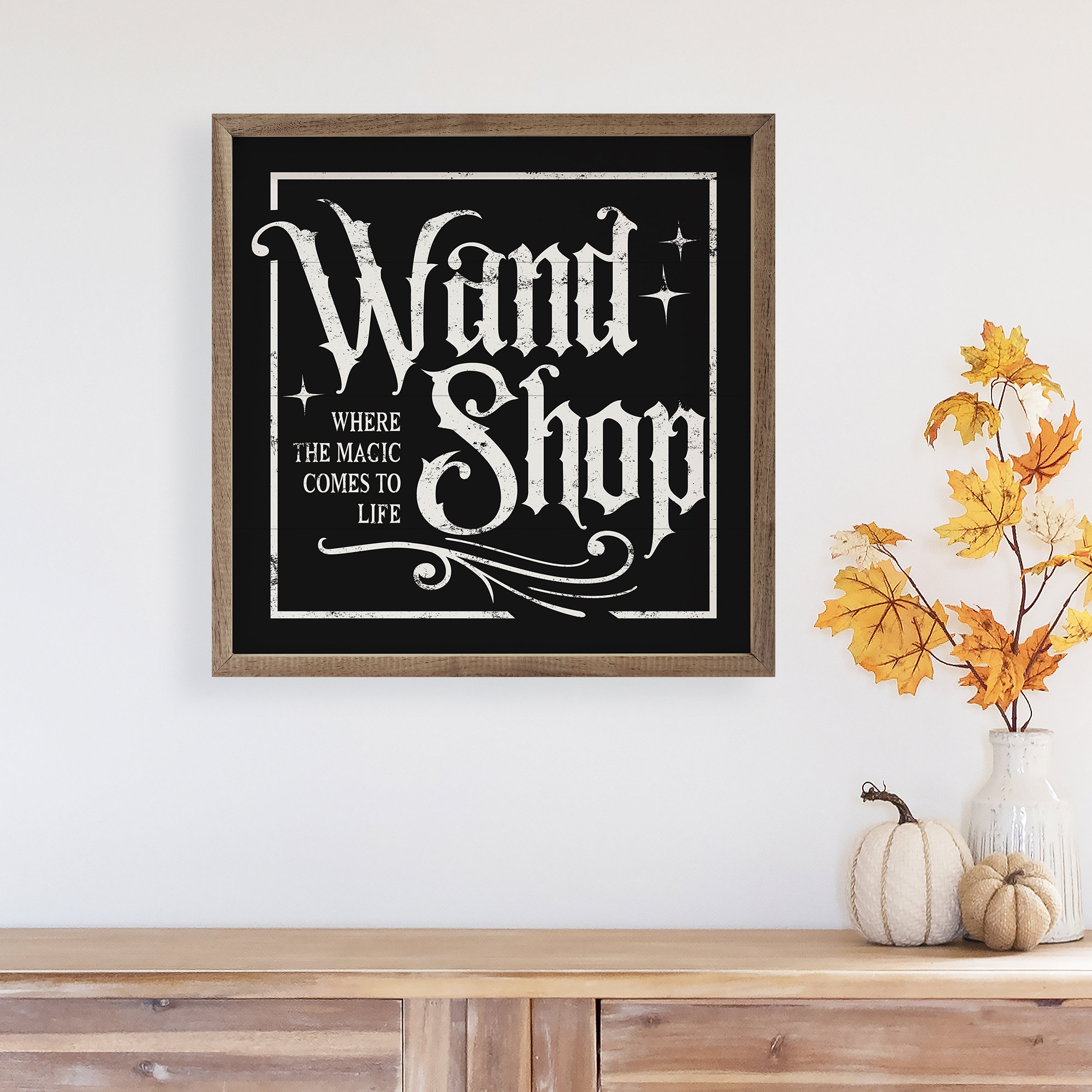 Trinx Wand Shop Border Black | Wayfair