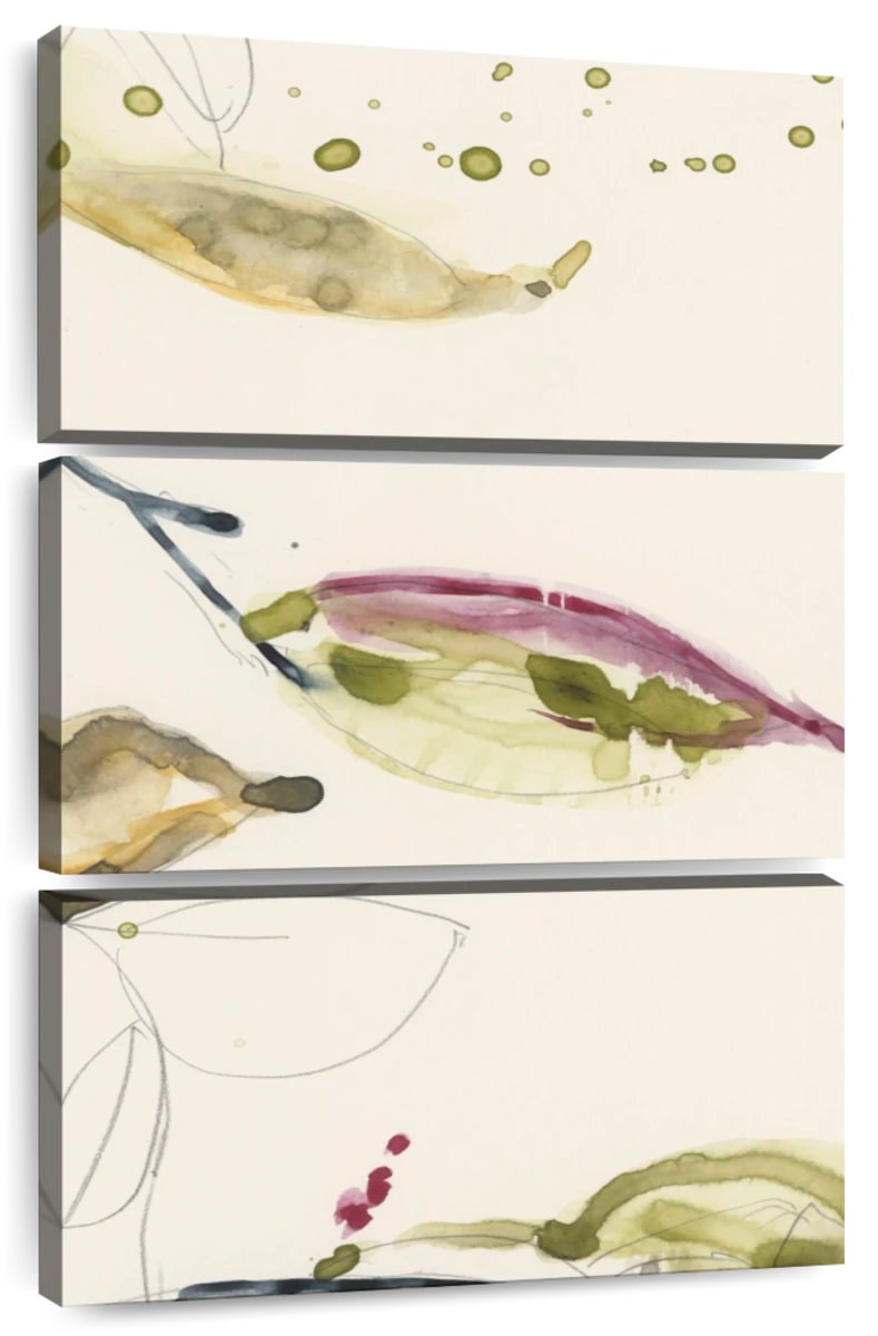 Lark Manor™ Harnek Leaf Branch Triptych III | Wayfair