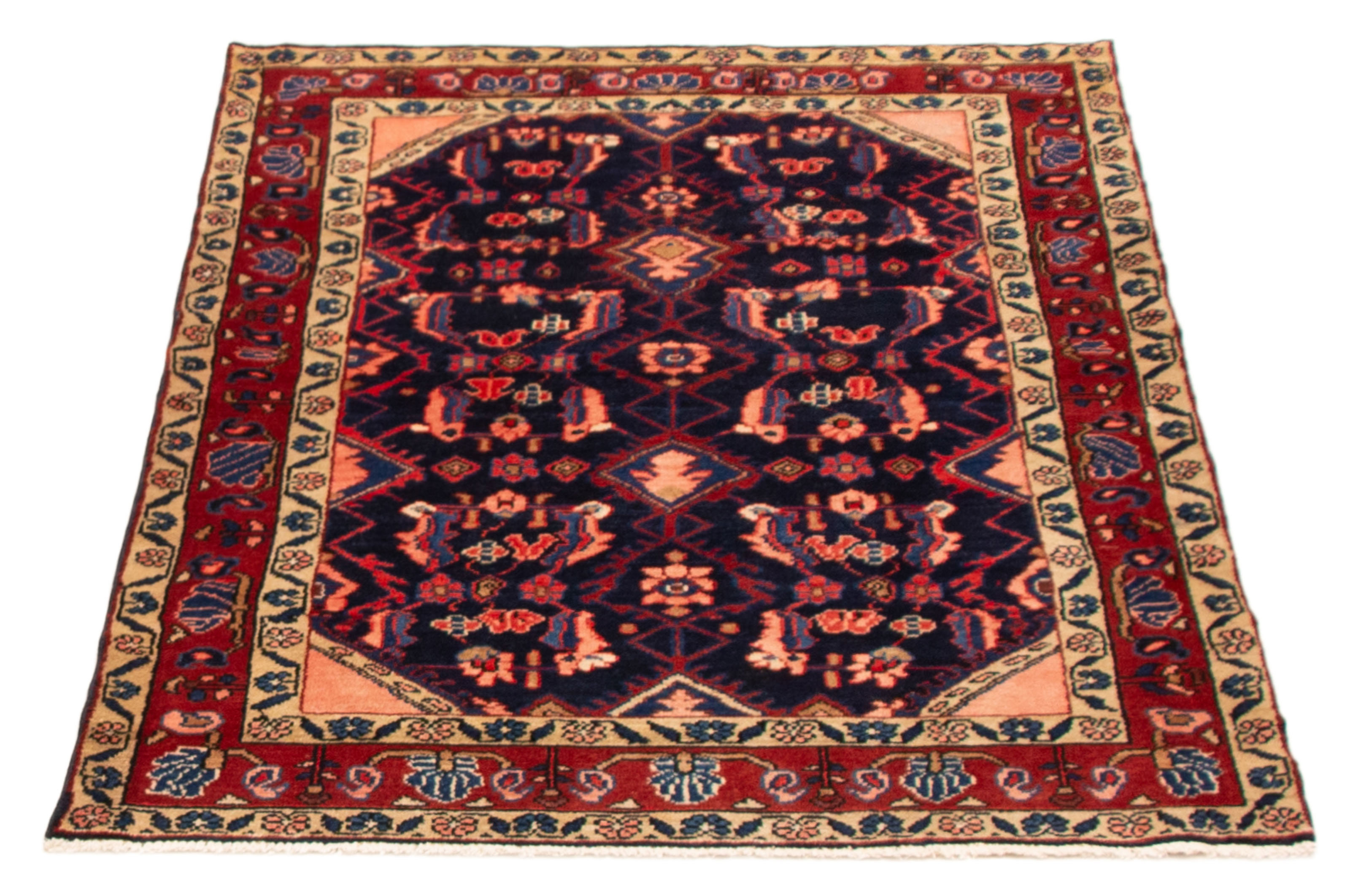 Bloomsbury Market Hand Knotted Andelz Dark Navy Wool Rug 3'10" x 5'7 ...