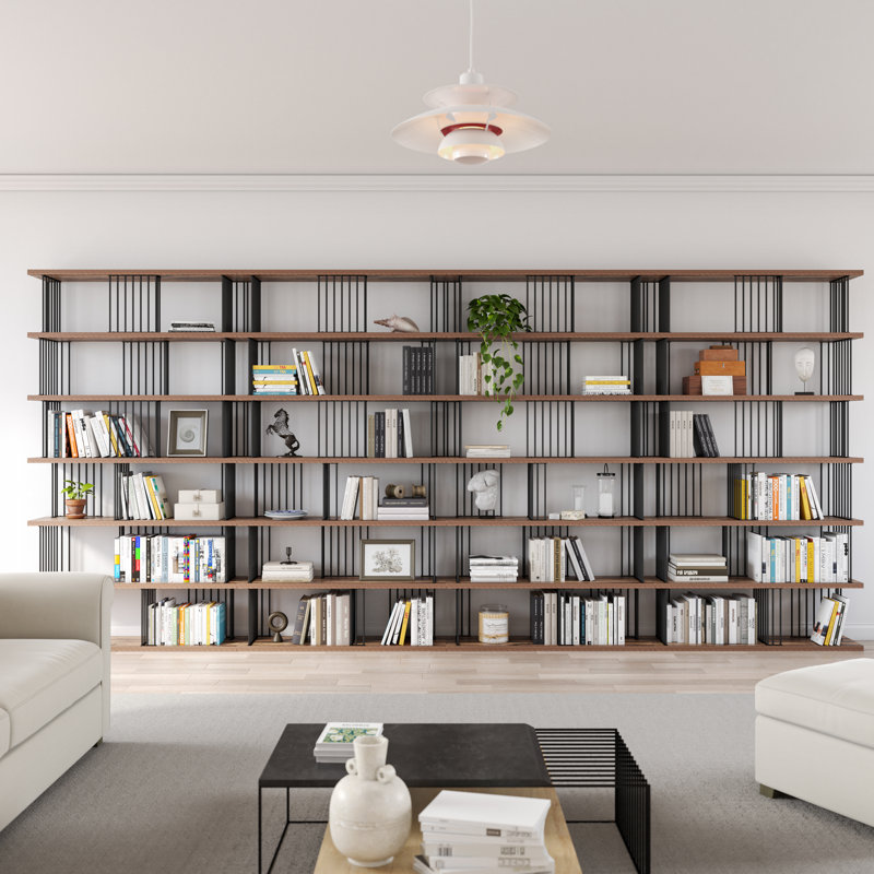 mylotus-home 86.2" H x 189" W Iron Library Bookcase | Wayfair